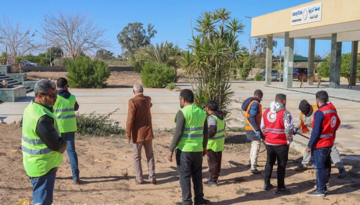 The tree-planting campaign continues in the city of Al-Zawiya